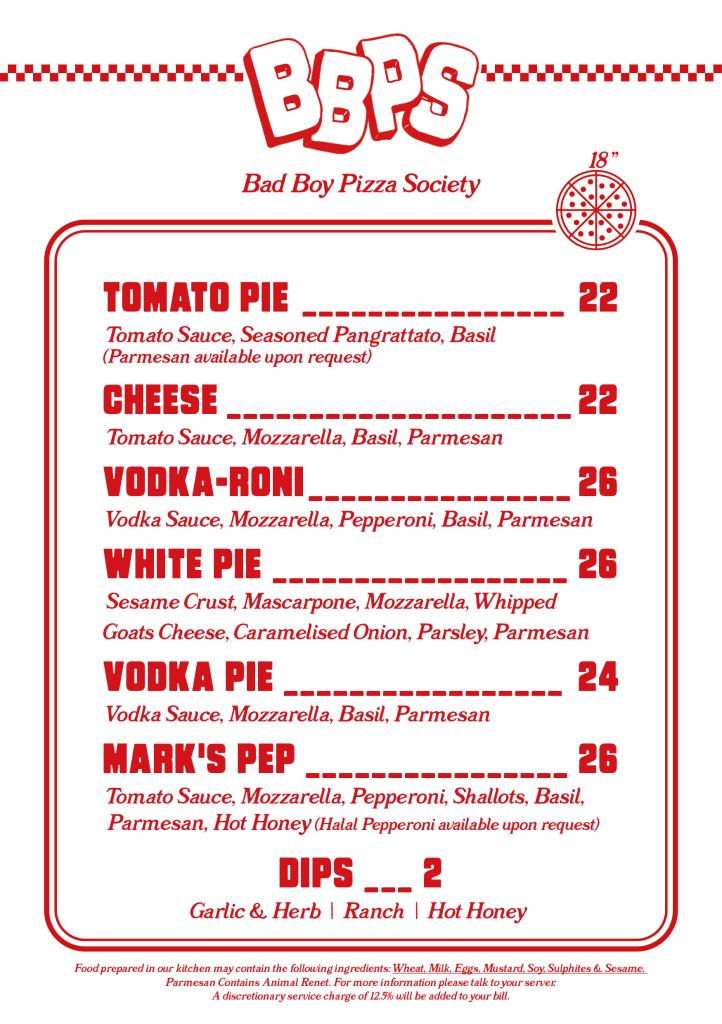 Bad Boy Pizzeria Bethnal Green – Bad Boy Pizza Society